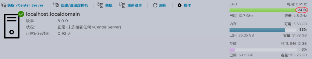 ESXi服务器CPU睿频检测 – 米多贝克&米多网络工程