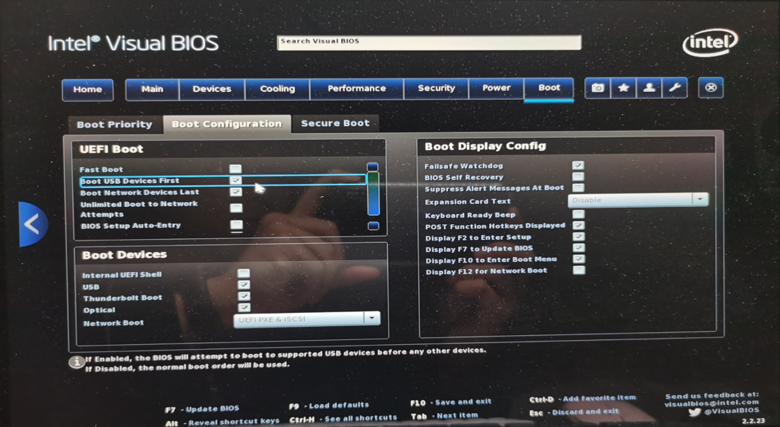 英特尔NUC 启动顺序设置 – 米多贝克&米多网络工程